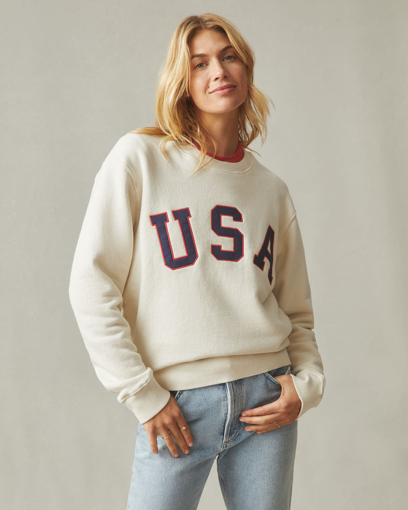 Unisex Relaxed French Terry USA Crew - Turtledove