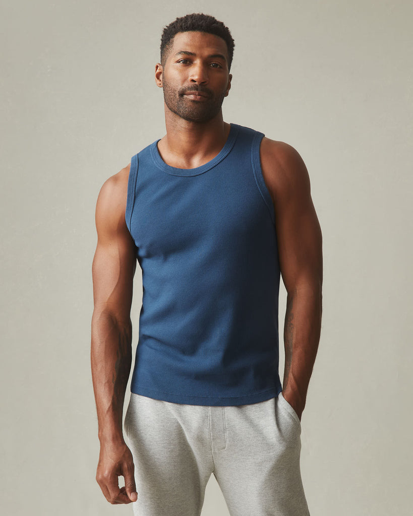 Men's Rib Tank - Marine Navy