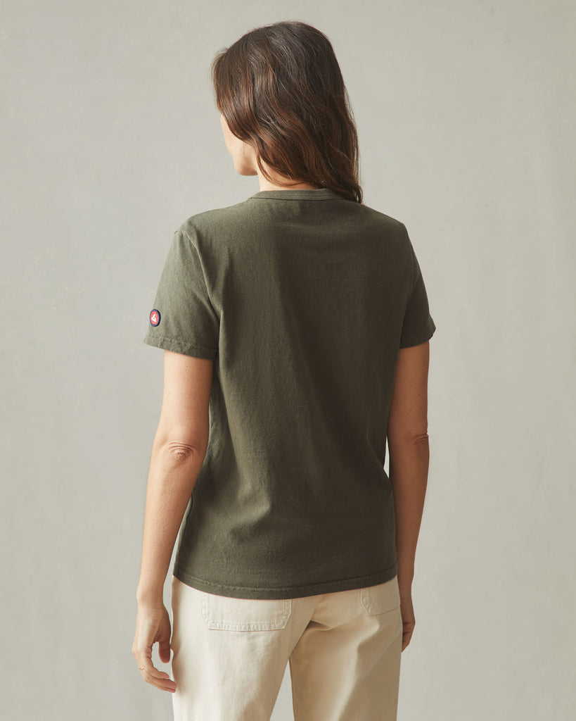 Women's Vintage Crew Tee - Washed Olive