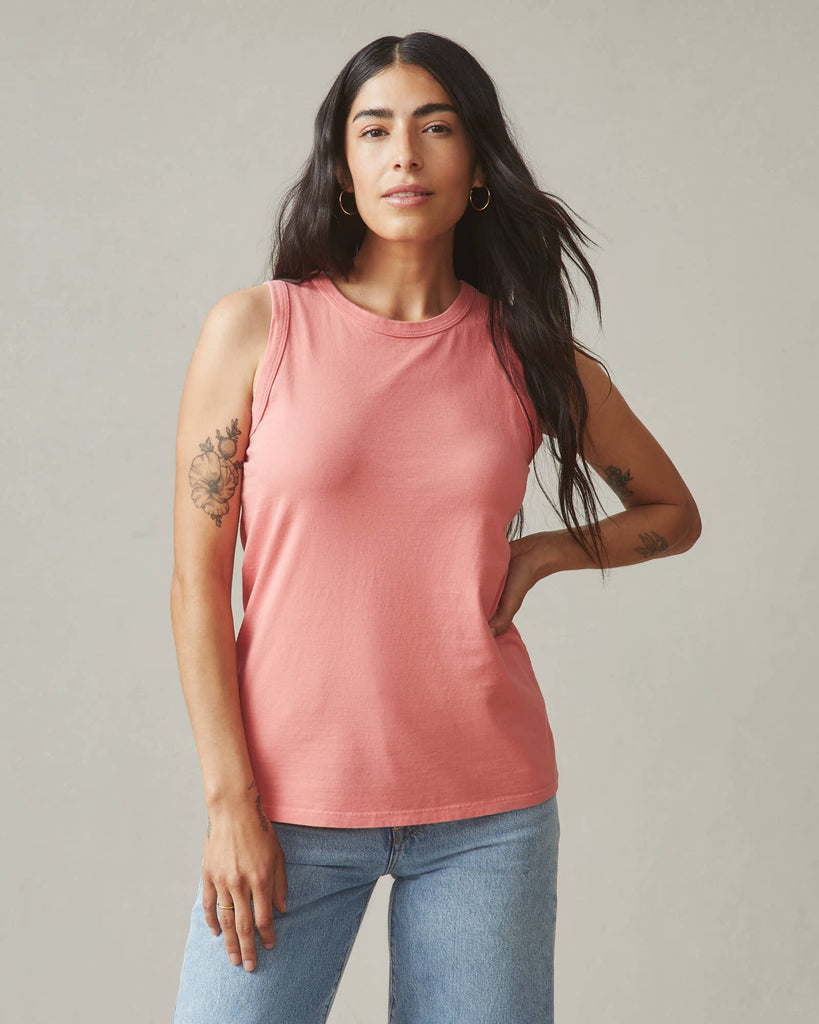 Women's Classic Cotton Muscle Tank - Pink Mauve