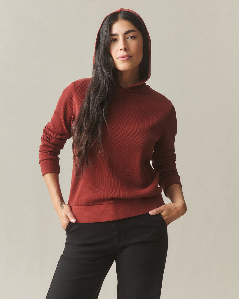 Women's Thermal Pullover - Russet Brown