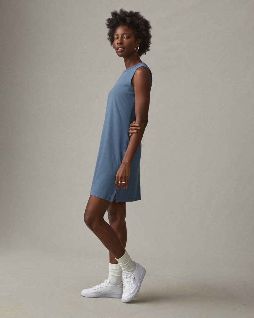Women's Muscle Tee Dress - Bluefin